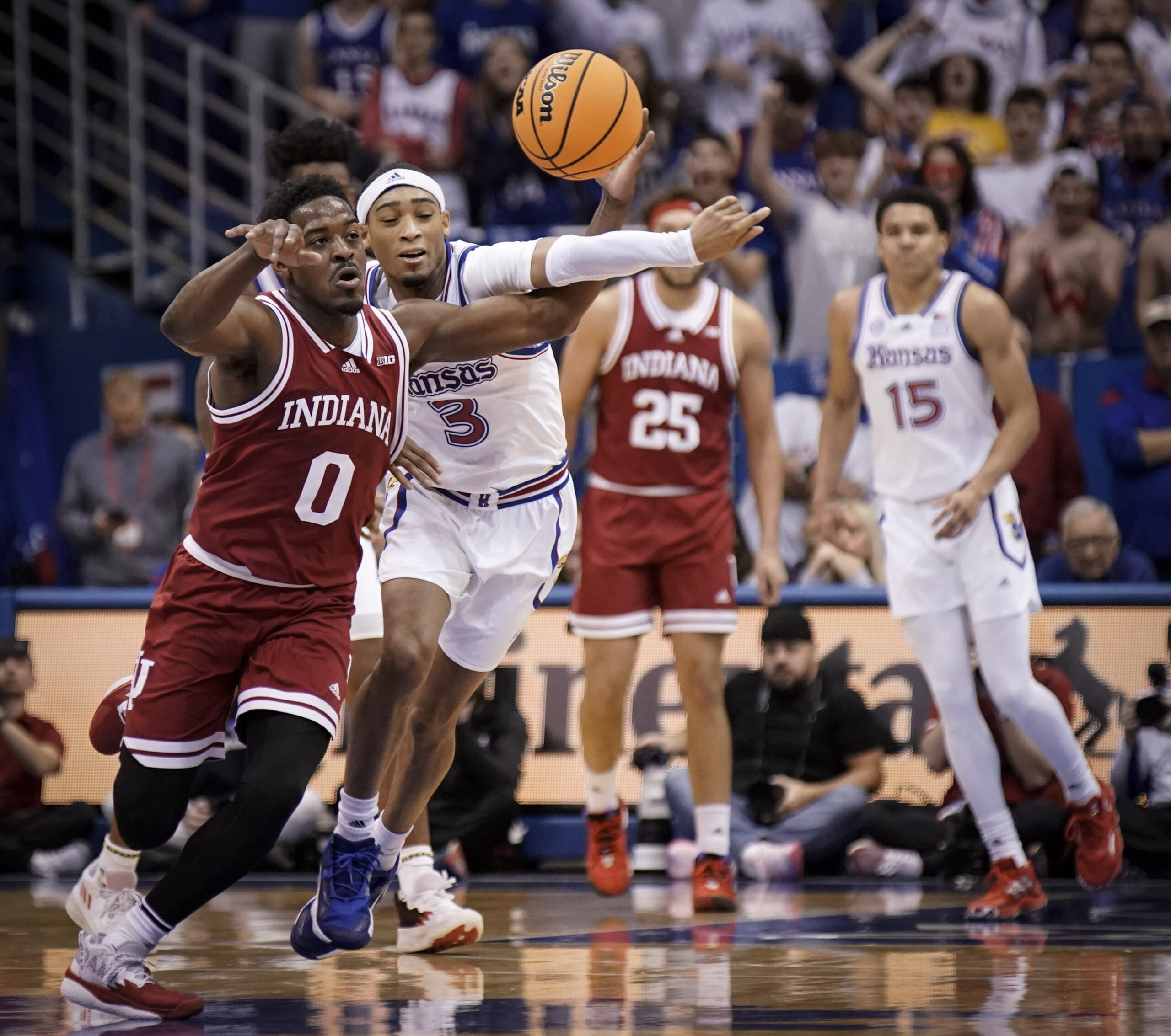 KU hoops notebook: Point guard Dajuan Harris Jr. thrilled to win Big 12 Defensive Player of the ...
